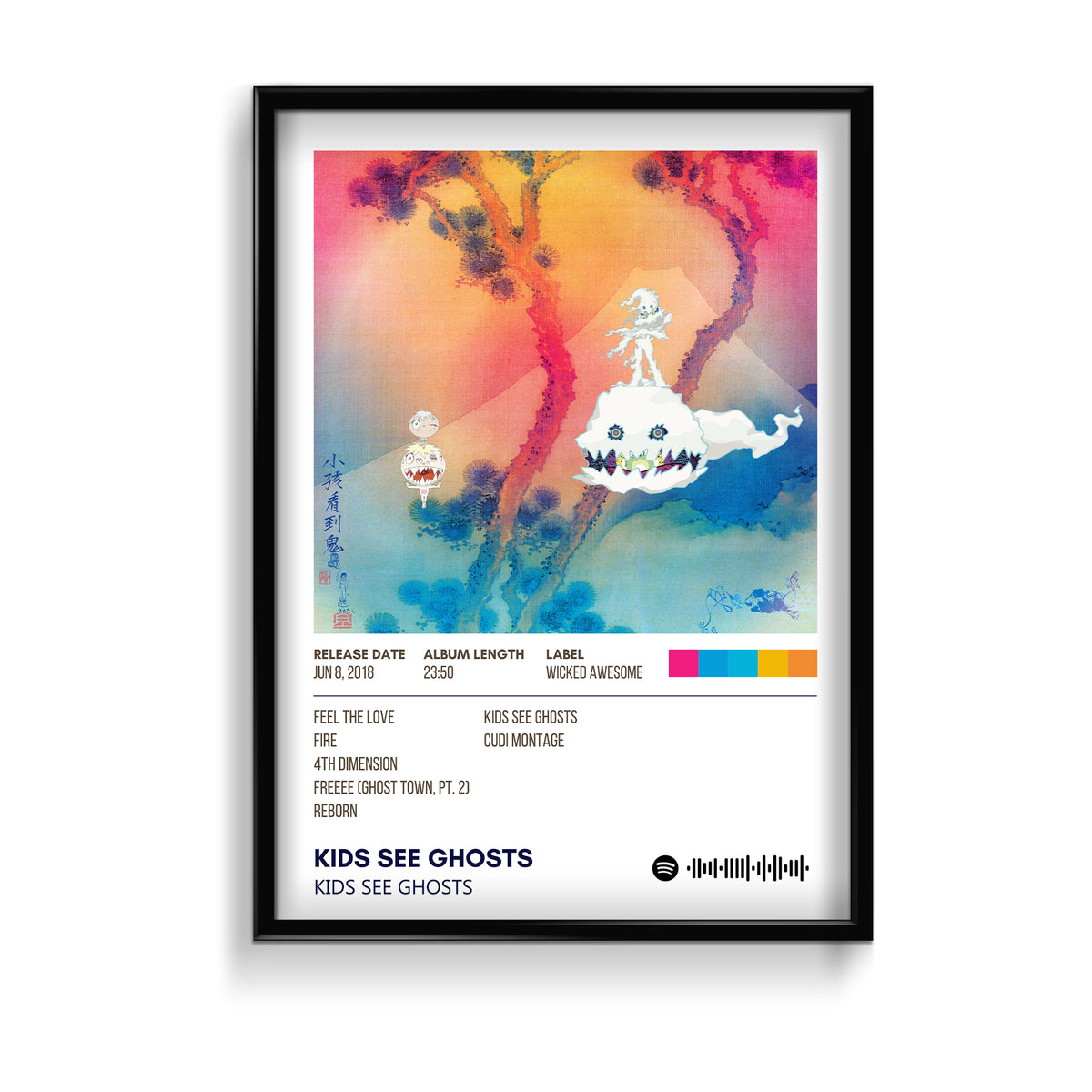 Kids See Ghosts by Kids See Ghosts Album Poster – The Mortal Soul