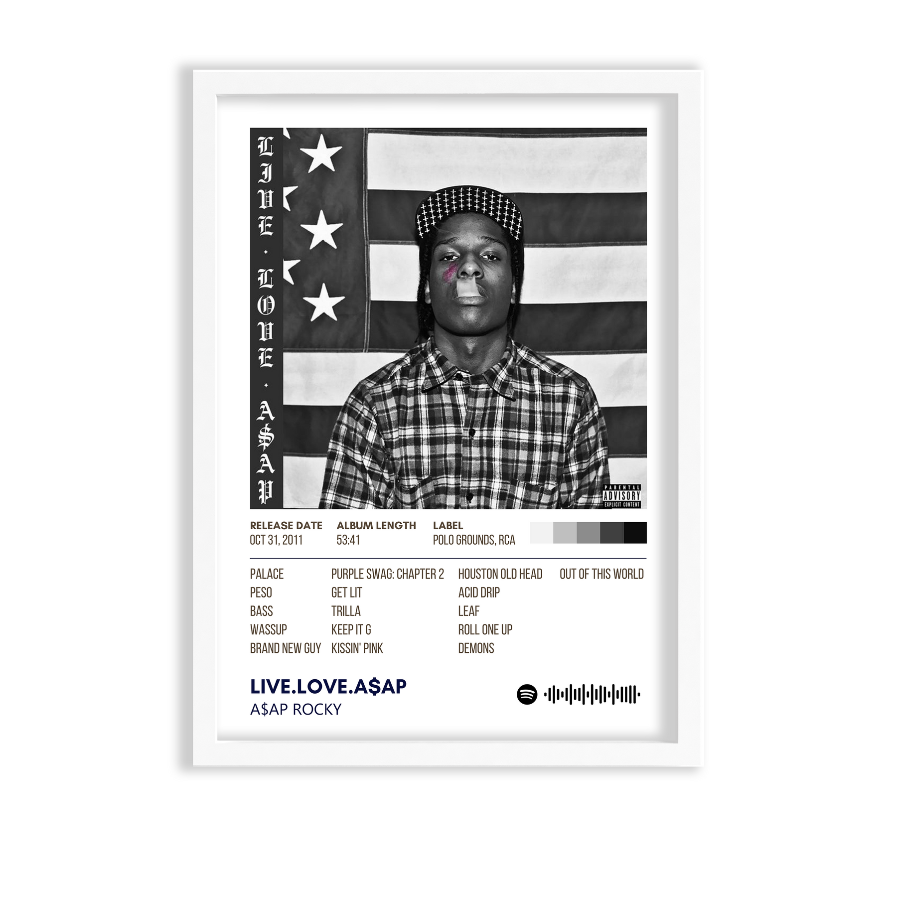LIVE.LOVE.A$AP by A$AP Rocky Album Poster – The Mortal Soul