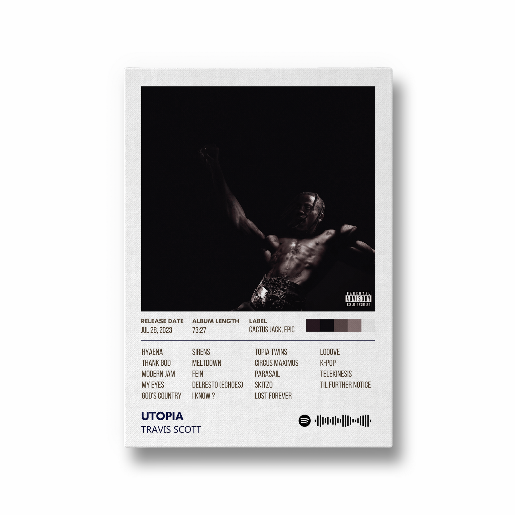 Utopia by Travis Scott Album Poster – The Mortal Soul