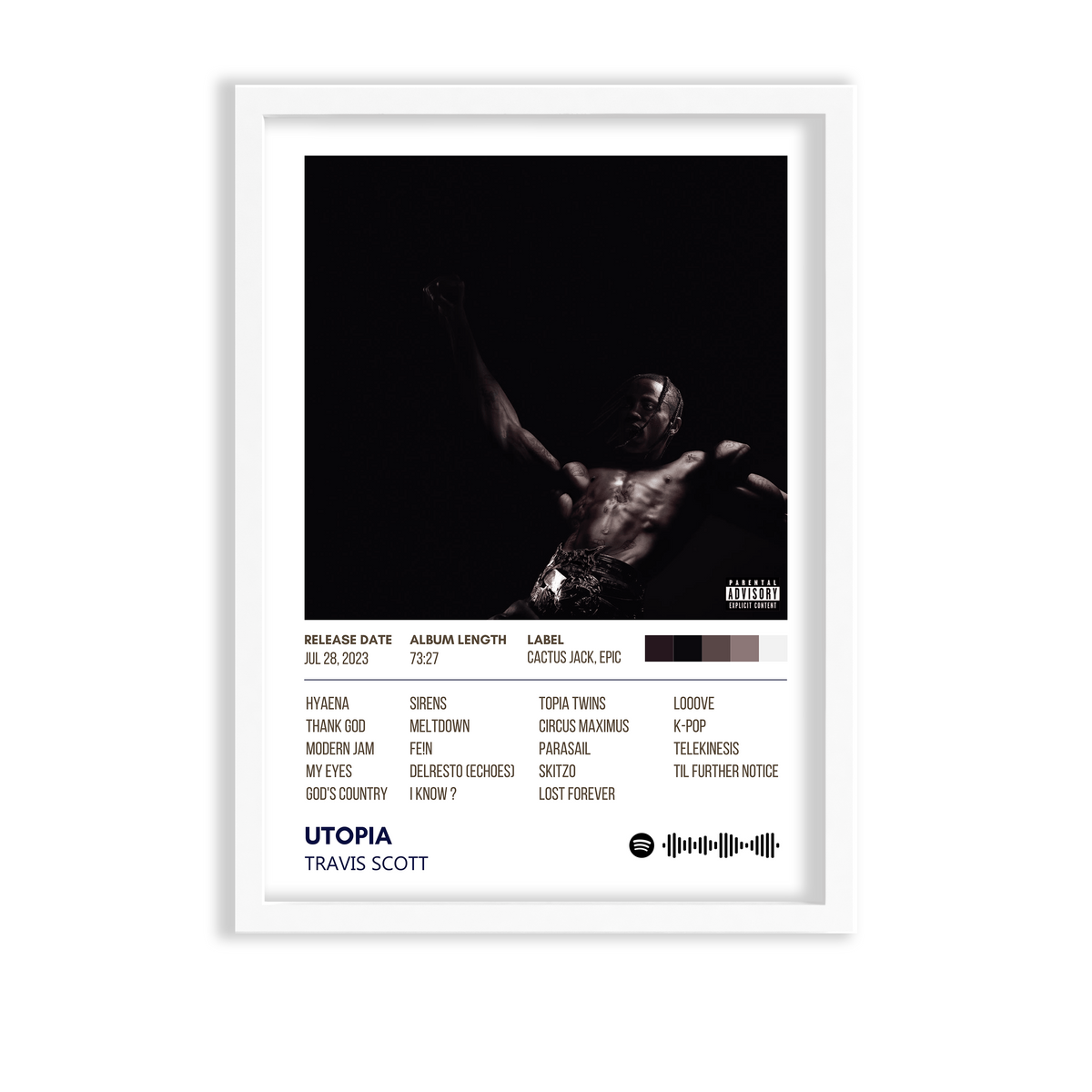 Utopia by Travis Scott Album Poster – The Mortal Soul