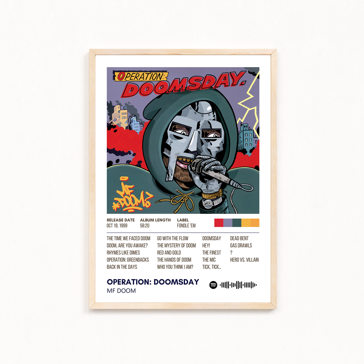 Operation: Doomsday by MF Doom Music Album Poster – The Mortal Soul
