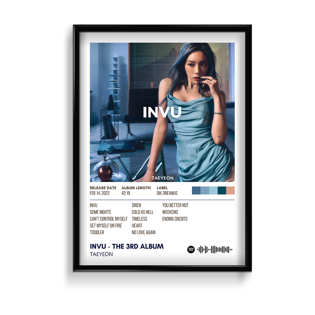 Invu - The 3rd Album by Taeyeon Music Album Poster – The Mortal Soul