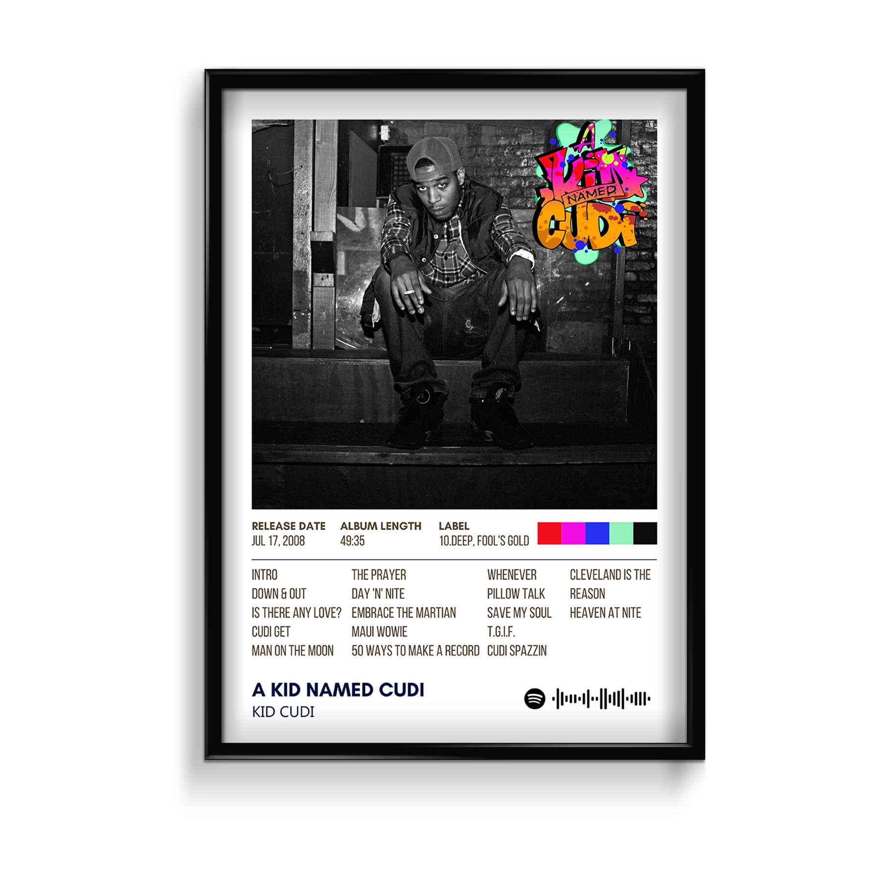 A kid named cudi by Kid Cudi Music Album Poster – The Mortal Soul