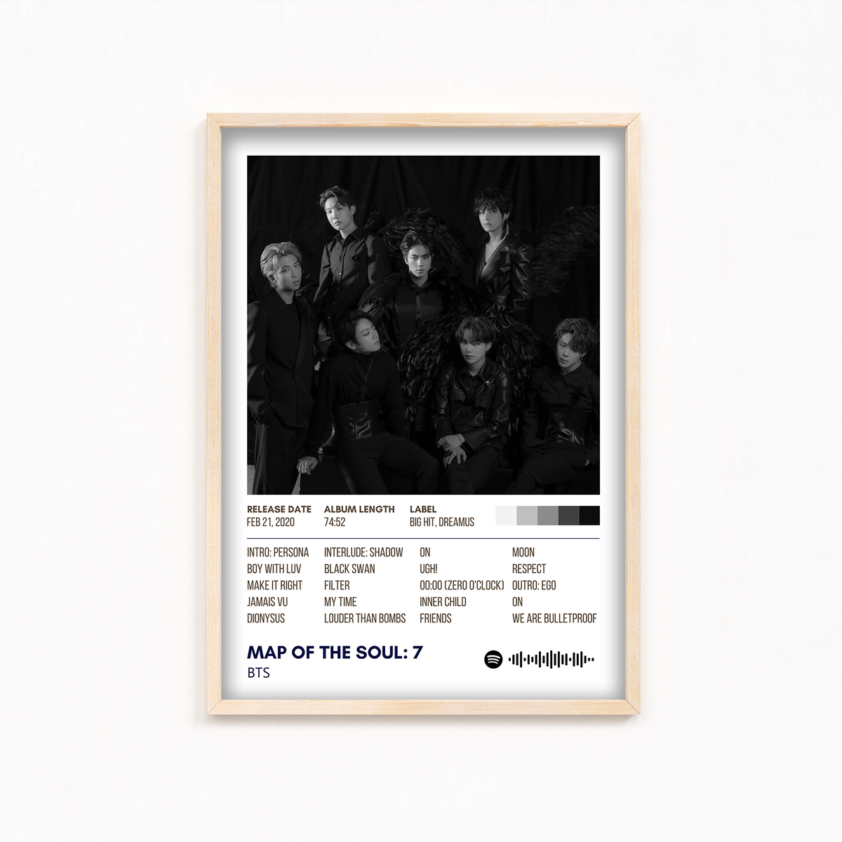 Map of the Soul: 7 by BTS Album Poster – The Mortal Soul