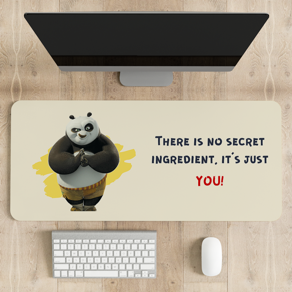 There is no secret ingredient Kung Fu Panda Desk Mat | Desk Pad | Mous ...
