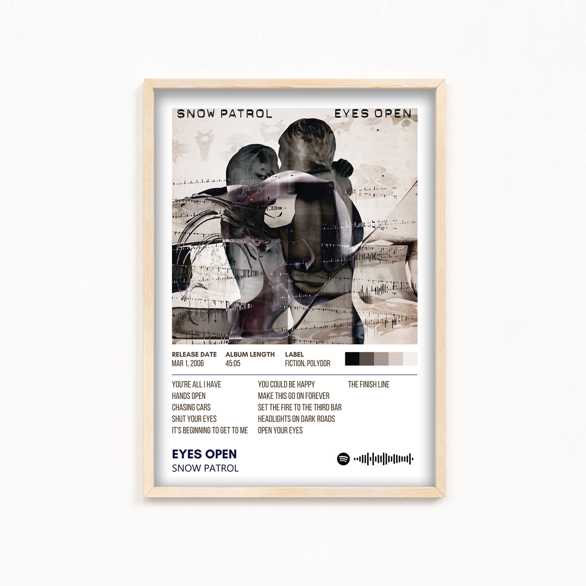 Eyes Open by Snow Patrol Album Poster – The Mortal Soul