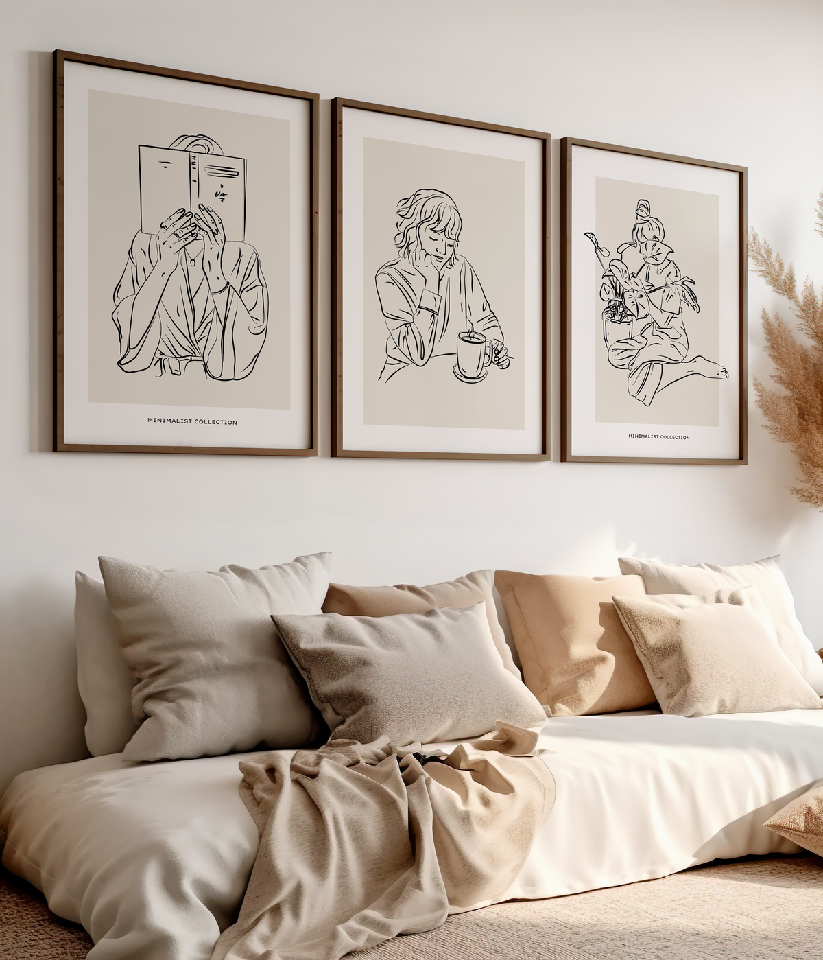 Set of 3 Line Wall Art – The Mortal Soul