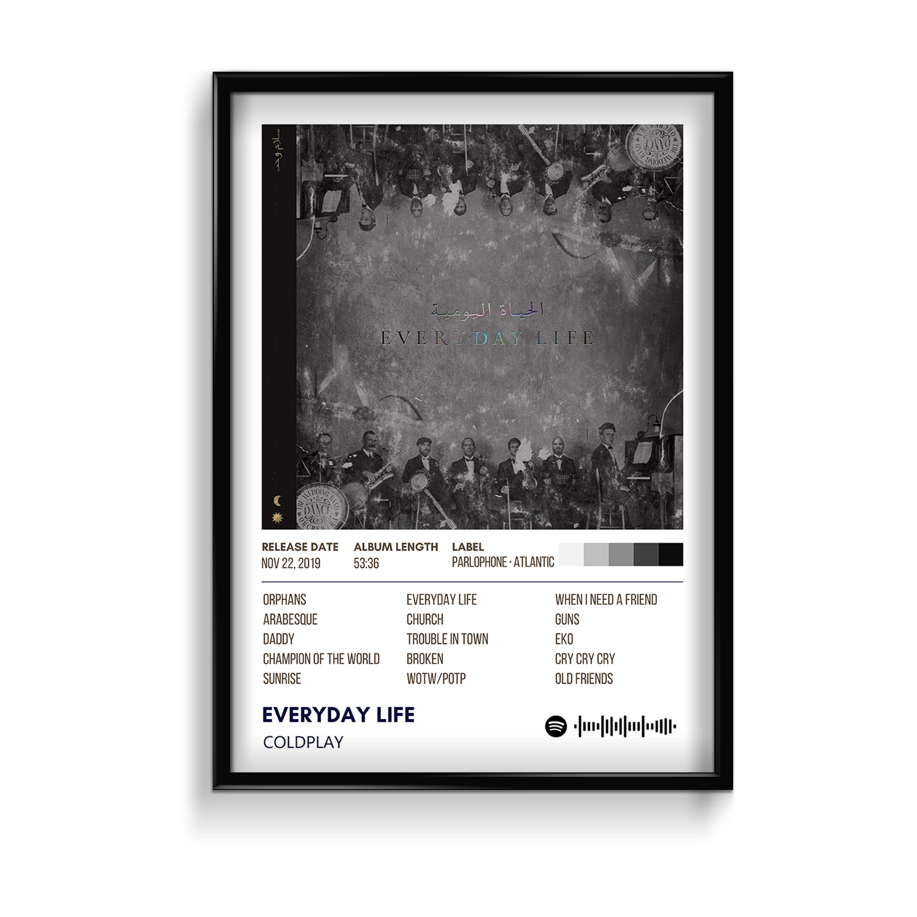 Everyday life Coldplay Album Poster – The Mortal Soul