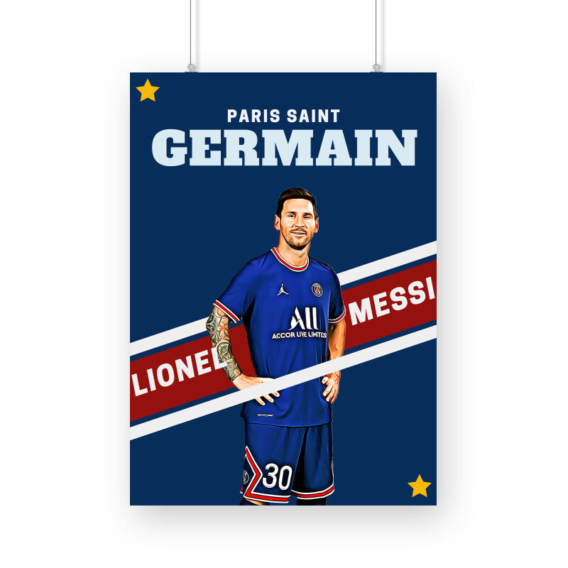 Paris Saint Germain - PSG Messi Framed Poster (Football Club Posters ...